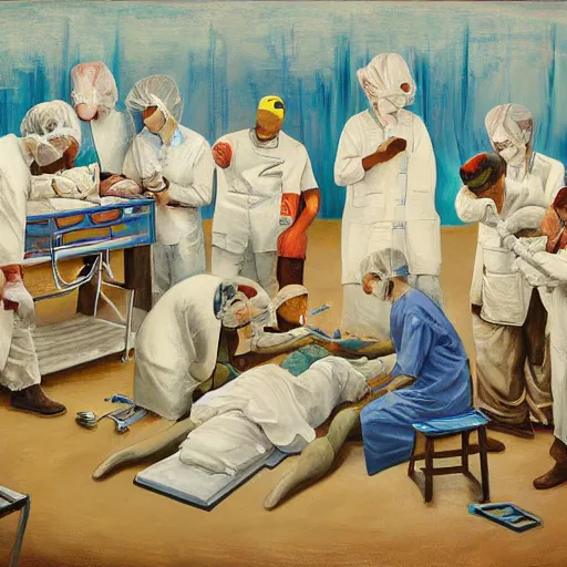 A beautiful painting of a team of surgeons | Stable Diffusion | OpenArt