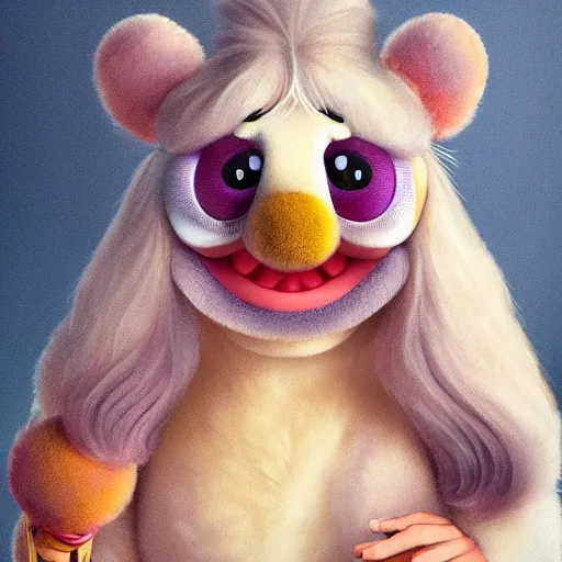 cutie fluffy creature with muppet show, digital art, 3 | Stable Diffusion