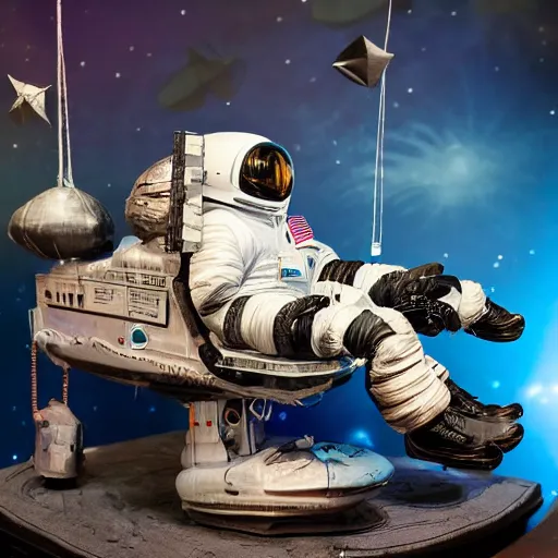 a space admiral tethered to an asteroid, with | Stable Diffusion | OpenArt