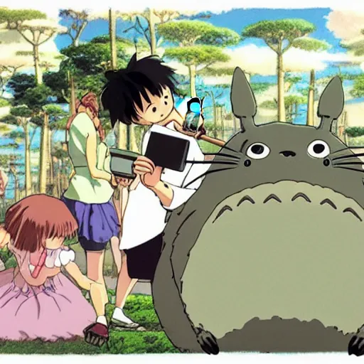 Totoro playing Dance Dance Revolution, concept art, | Stable Diffusion ...