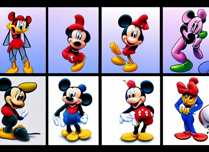 disney character design pipeline test | Stable Diffusion