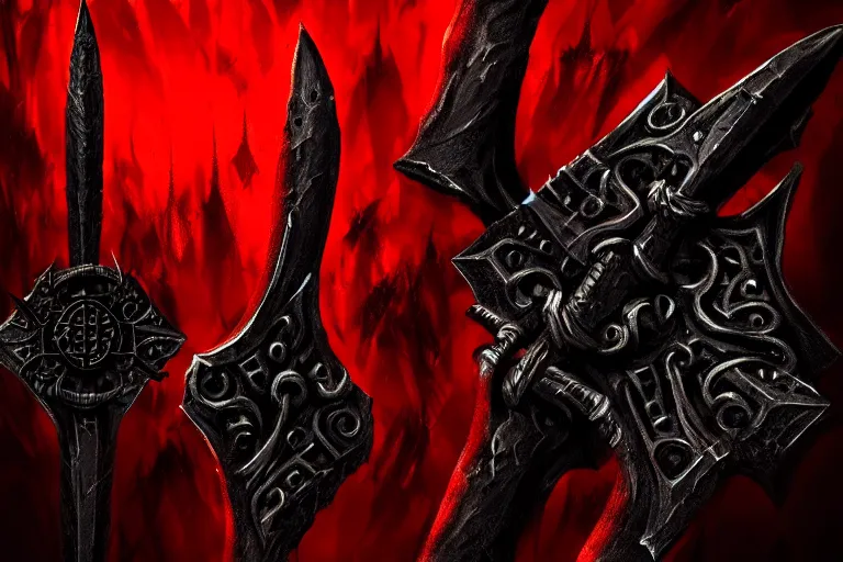 daggers of the lord of the underworld, black iron | Stable Diffusion ...