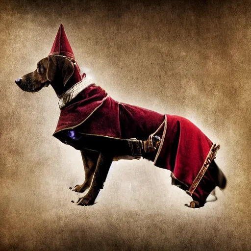 photograh of a wizard dog, magical, fantasy, medieval | Stable ...