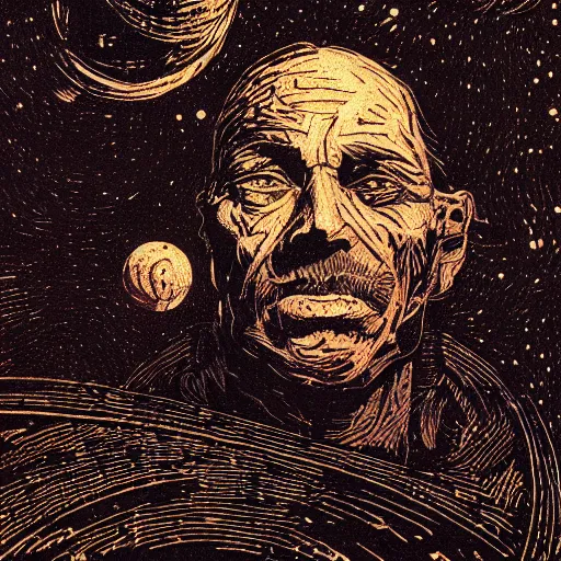 Woodcut portrait of :thomas: falling into the stars by | Stable ...