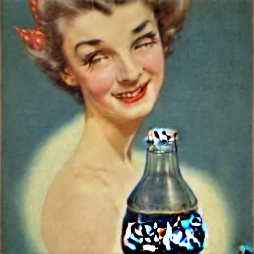 1950s Coca Cola poster . muted colors.))))) by | Stable Diffusion | OpenArt