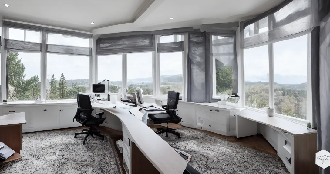 photo of a home office dream setup, high-end computer, | Stable Diffusion