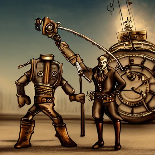 steampunk David and Goliath | Stable Diffusion | OpenArt