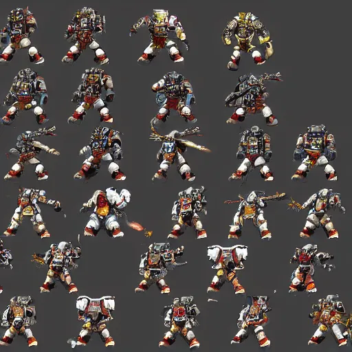 sci - fi space marine full body game sprite playstation | Stable Diffusion