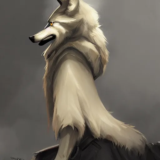 an anthropomorphic wolf, artstation hq, stylized, | Stable Diffusion ...