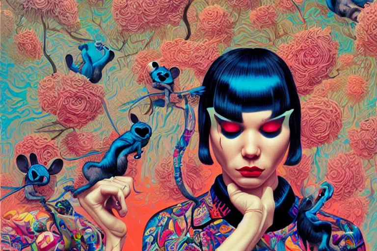 dead mice having a party, tristan eaton, victo ngai, | Stable Diffusion