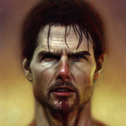 three quarter view portrait of Tom Cruise as demonic | Stable Diffusion ...