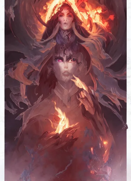 necromancer with fire and smoke and thunder, | Stable Diffusion | OpenArt