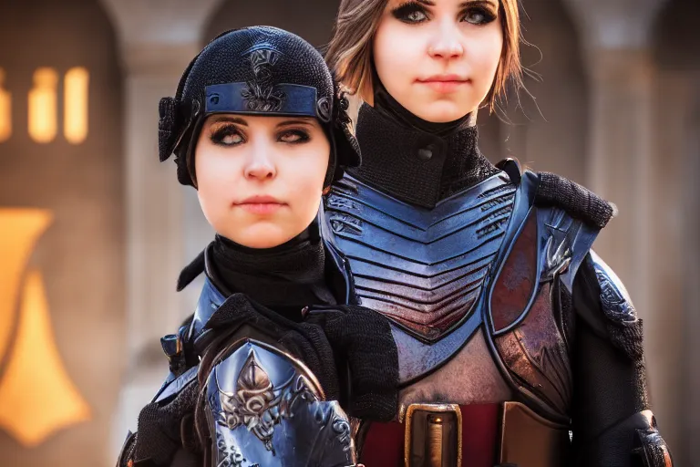 a beautiful female guard from neverwinter shyly posing | Stable ...