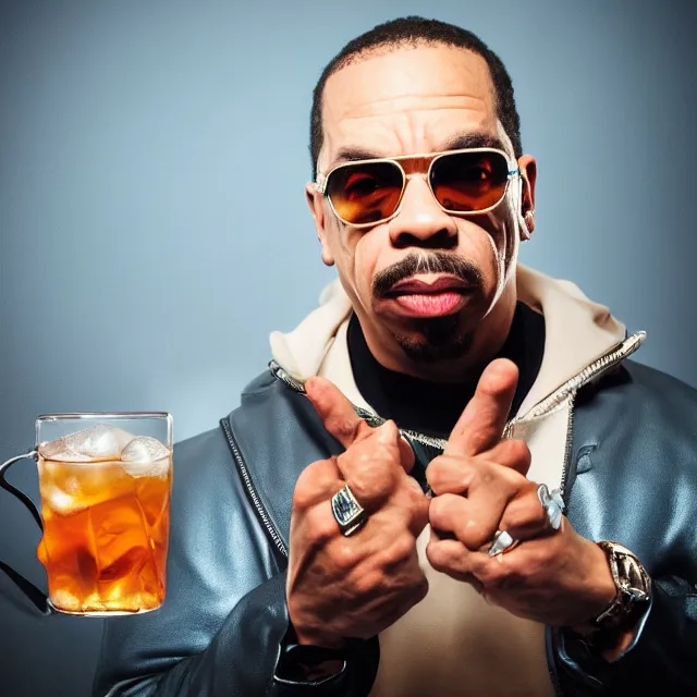 a picture of ice - t rapper printed on the side of a | Stable Diffusion ...