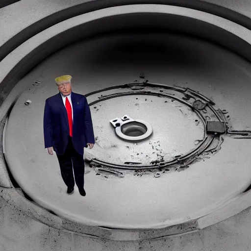 cinematic shot of donald trump wearing futuristic | Stable Diffusion ...