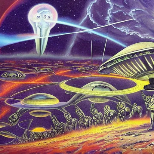 alien invasion of earth, 1 9 6 0 s scifi art style, | Stable Diffusion ...