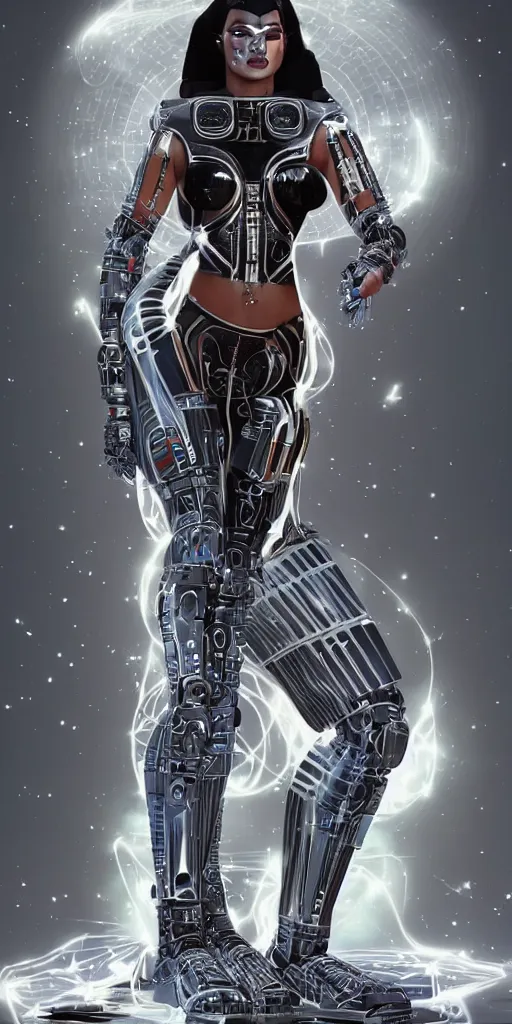 full body portrait of the thicc Egyptian Android | Stable Diffusion ...