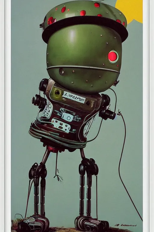 extreme wide shot of a 1950s retro Cactus robot, with | Stable ...