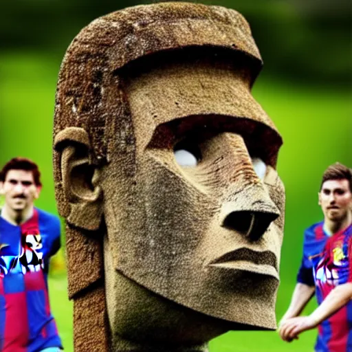Easter island head statue of Lionel Messi | Stable Diffusion | OpenArt