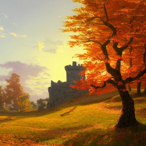 a beautiful ultradetailed painting of a tall castle | Stable Diffusion ...