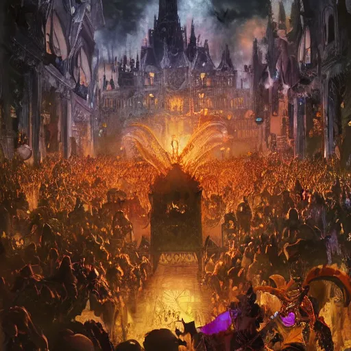 grand halloween festival with ghouls and goblins | Stable Diffusion ...