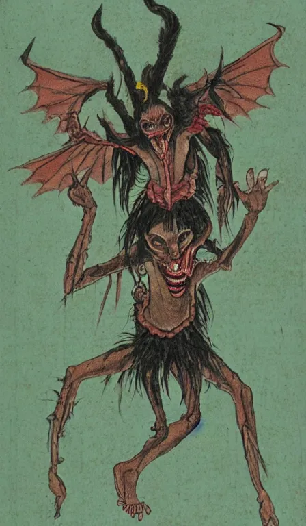 Illustration of an aswang in an old Filipino codex | Stable Diffusion ...