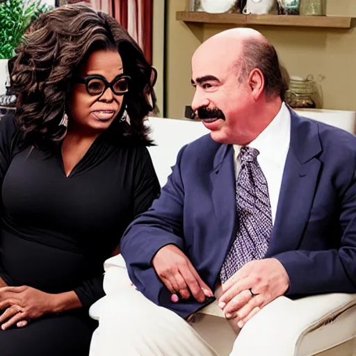 oprah sitting on toilet with dr phil | Stable Diffusion | OpenArt