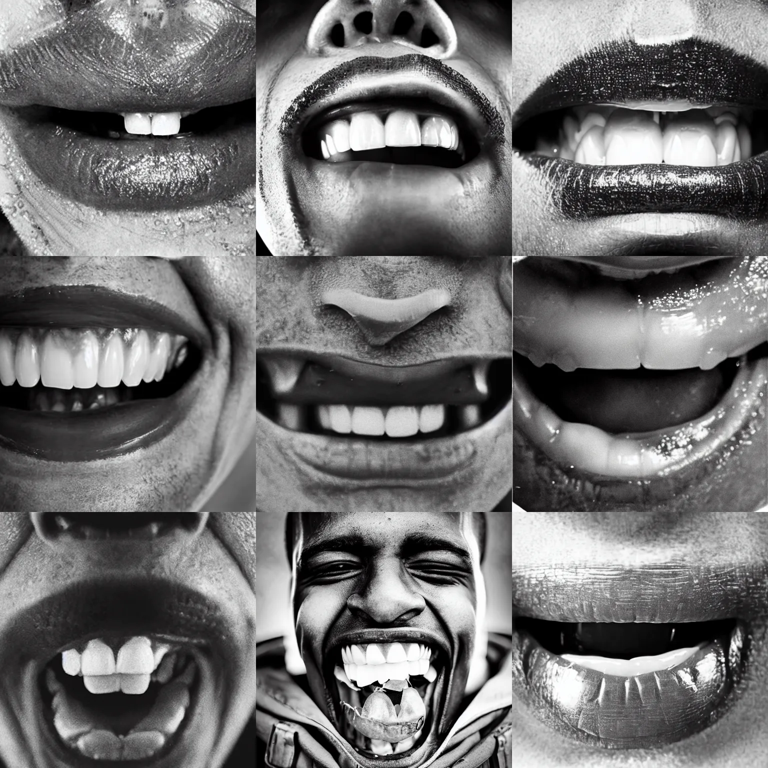 Close Up Of Man s Mouth Open With Upper And Lower Stable Diffusion