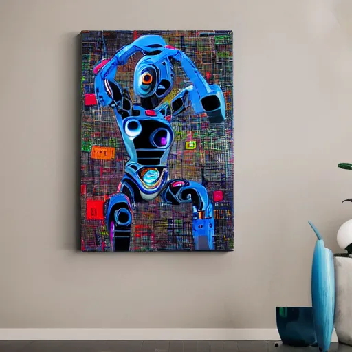 an infinite loop of robots painting themselves on | Stable Diffusion ...
