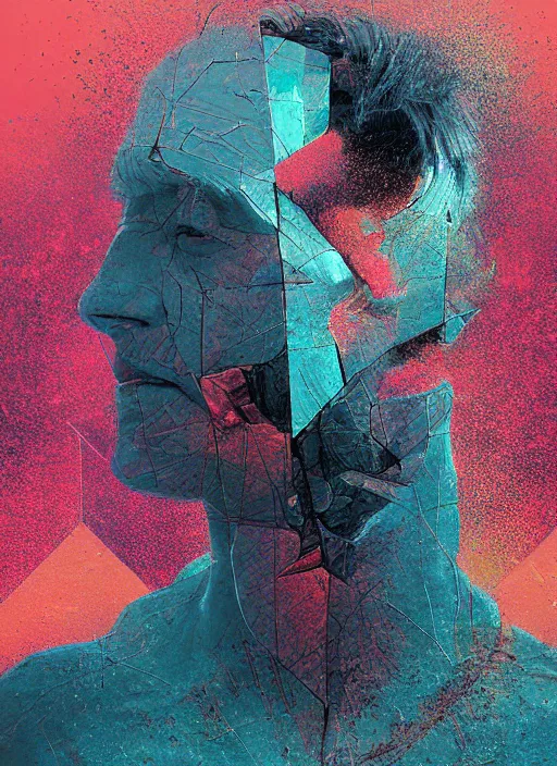 a painting of a man's head disintegrating into | Stable Diffusion | OpenArt