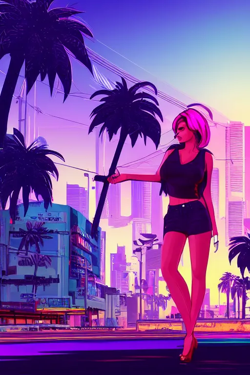 a stunning GTA V loading screen with a beautiful woman | Stable ...