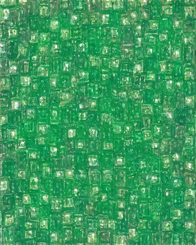 “extreme close up print of emerald-cut emeralds by | Stable Diffusion ...