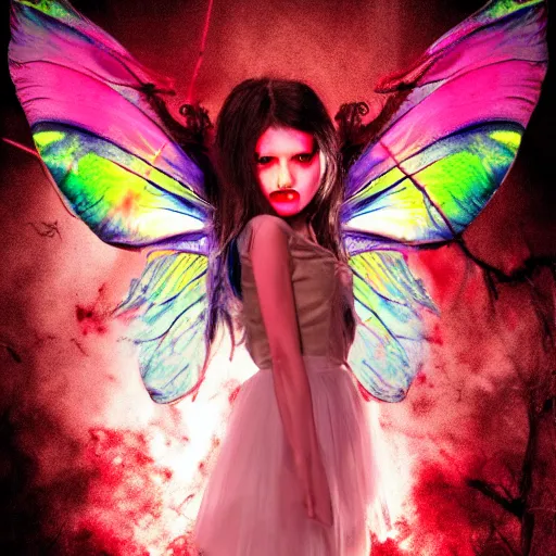 demonic fairy, bleeding colors, big budget movie | Stable Diffusion ...