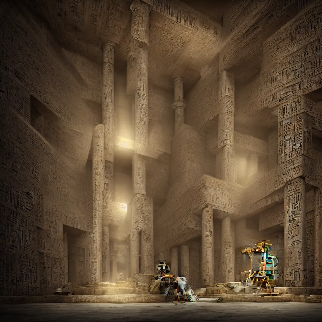 Photorealistic epic wide angle egyptian temple, | Stable Diffusion | OpenArt