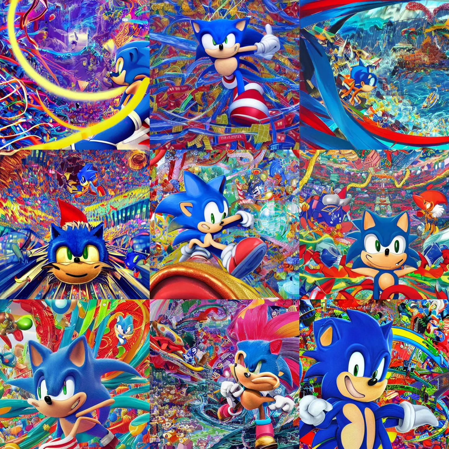 closeup portrait of sonic the hedgehog with oceans, | Stable Diffusion ...