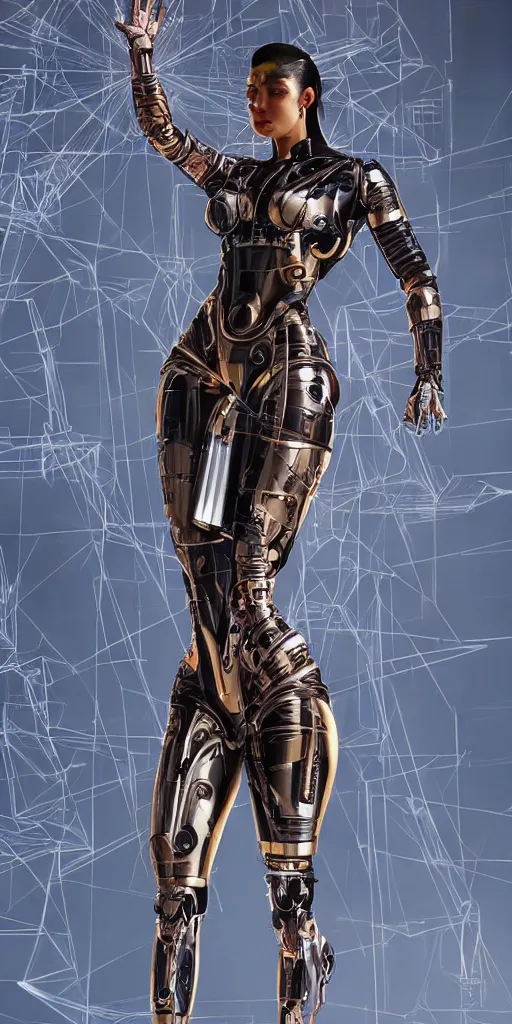 full body portrait of the thicc Egyptian Android | Stable Diffusion ...