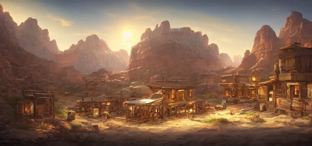 frontier town in Wind River Valley, Jordan Grimmer, | Stable Diffusion ...