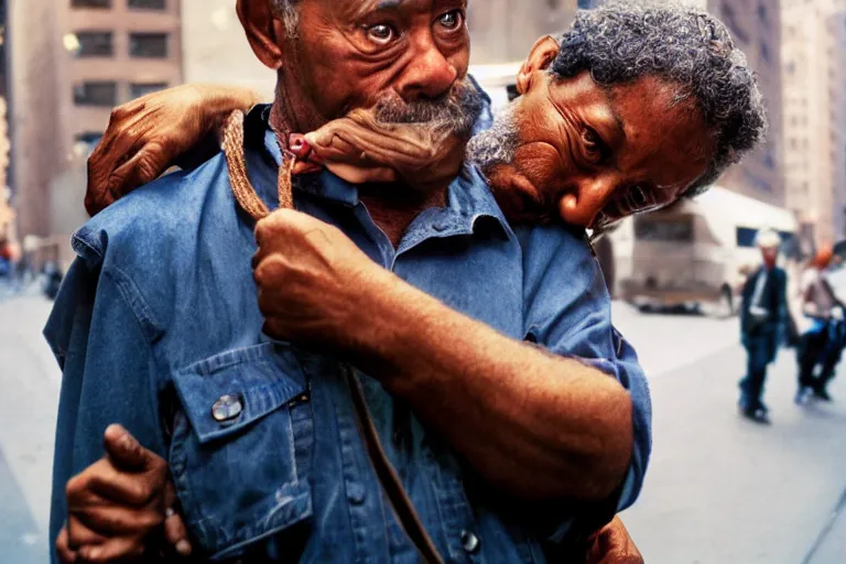 close up portrait of two people who accidentally tied | Stable ...