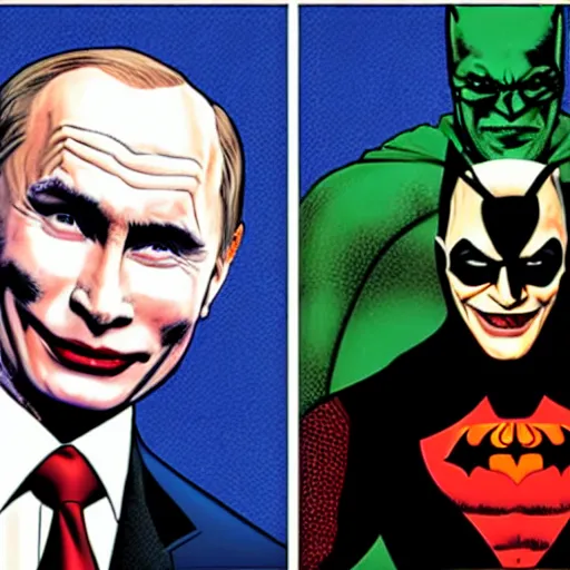 Putin dressed as the Joker fighting Joe Biden dressed | Stable ...