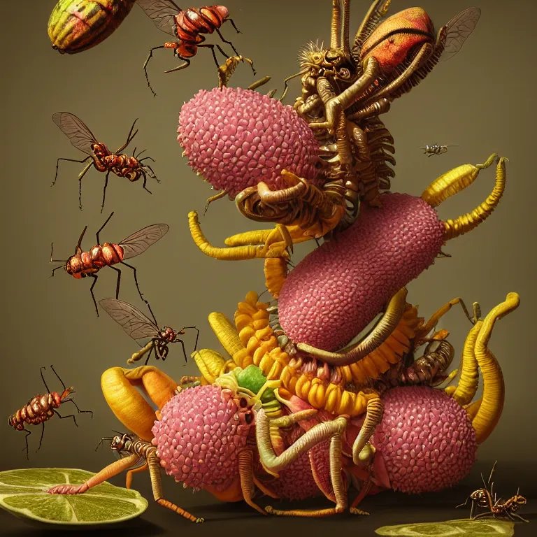 still life surreal alien insects, alien insect, | Stable Diffusion