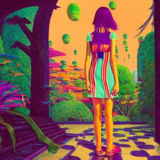 a vibrant dream of nostalgic psychedelic hallucination | Stable ...