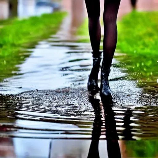 a long shot of a beautiful brunette woman walking into | Stable ...