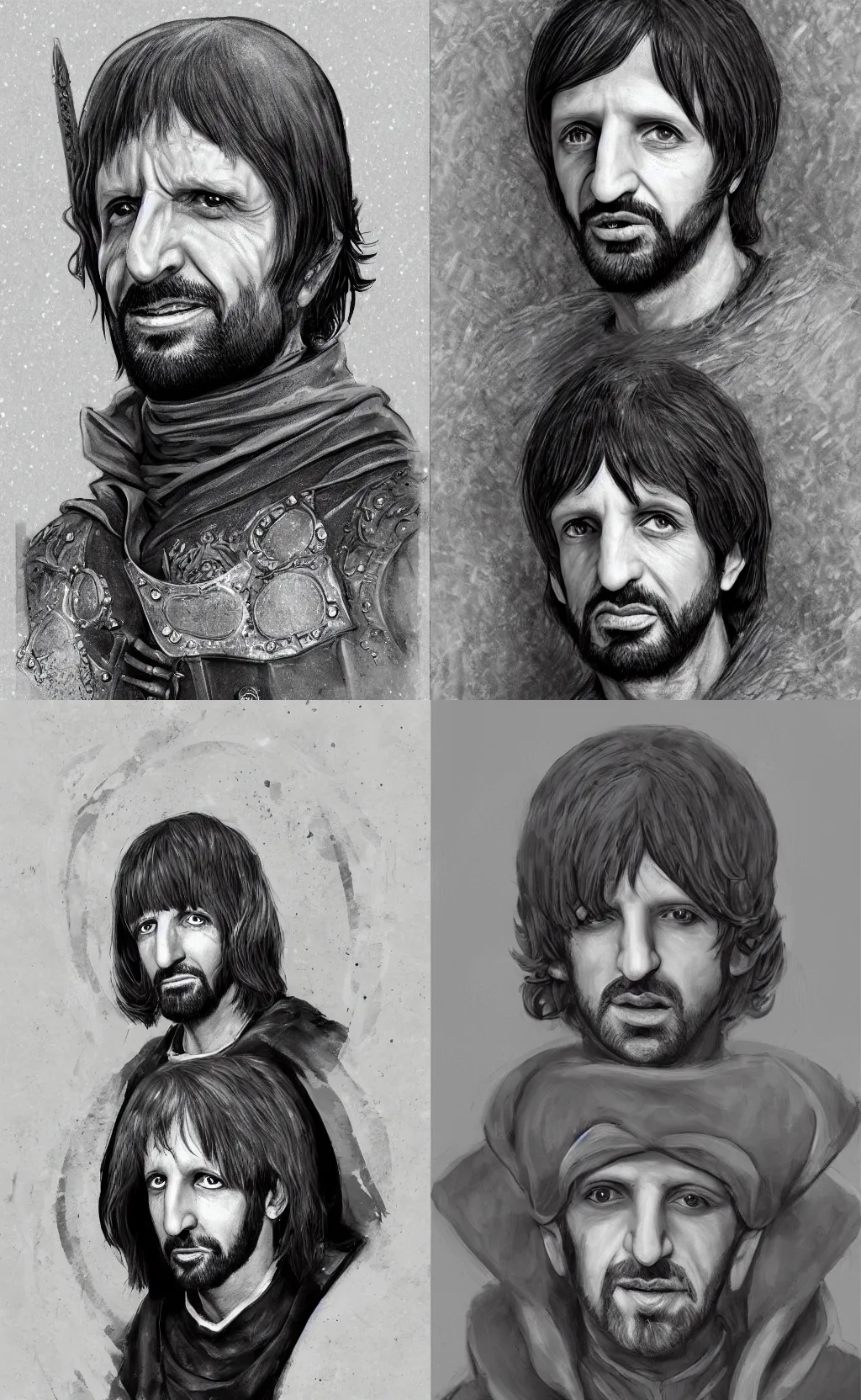 medieval fantasy portrait of Ringo Starr, featured on | Stable ...