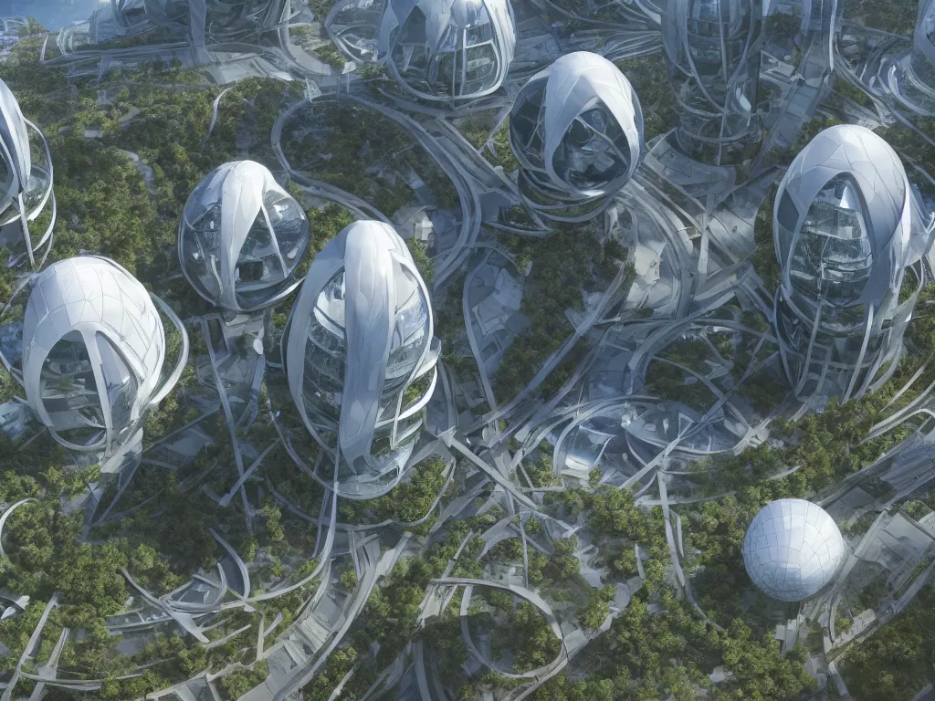 a beautiful view of an eco - friendly arcology, | Stable Diffusion ...