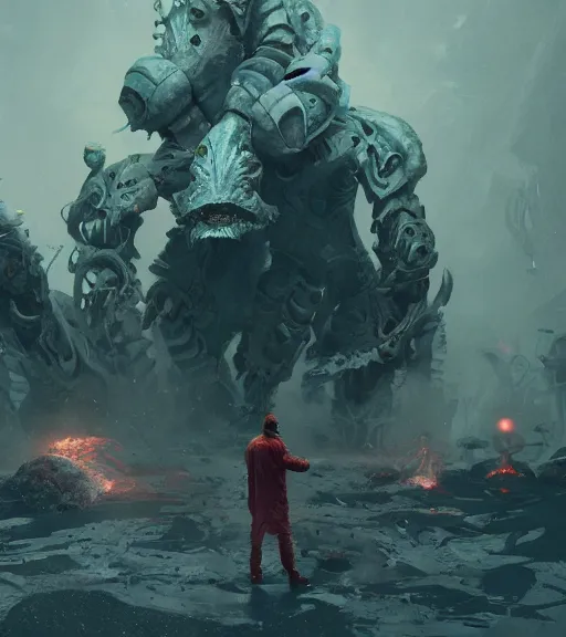 ashes to ashes by pascal blanche, wayne barlowe, mead | Stable Diffusion | OpenArt