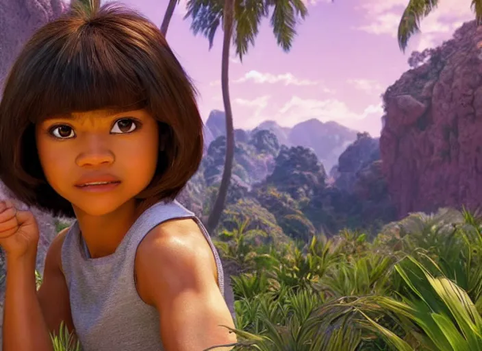 zendaya as dora the explorer. epic cinematic | Stable Diffusion | OpenArt