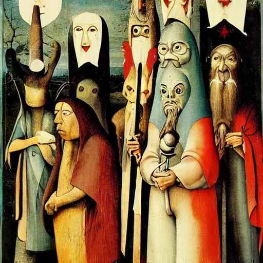 Hieronymus Bosch esoteric totem poles | Stable Diffusion | OpenArt