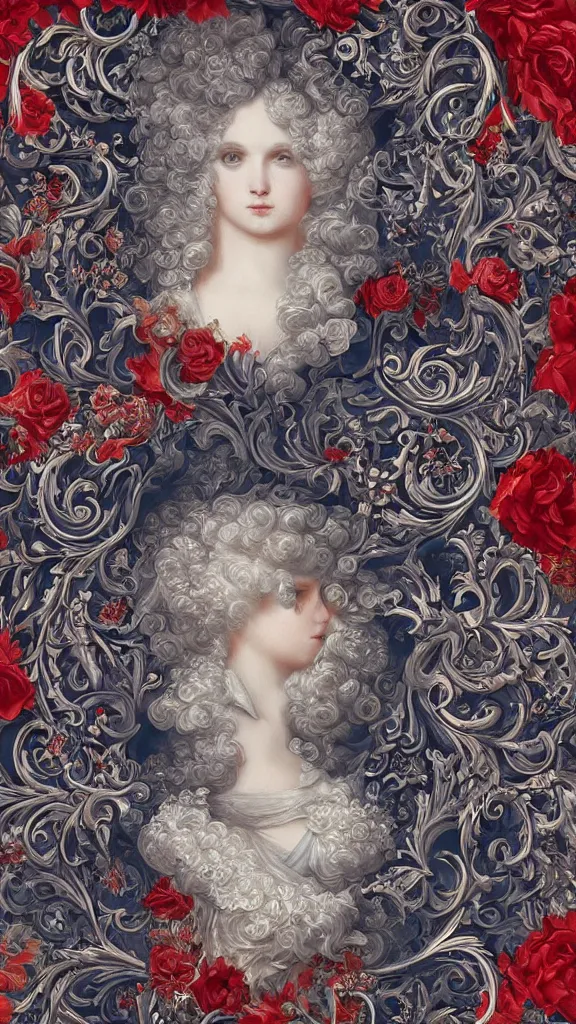 Rococo + Scrollwork + Full of silver layers + | Stable Diffusion | OpenArt