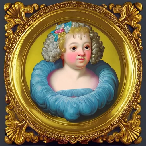 baroque Renaissance rococo painting of a round-face | Stable Diffusion ...