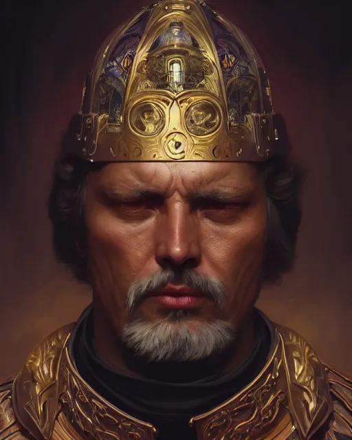 realistic wide angle portrait of a bishop, evil, | Stable Diffusion ...